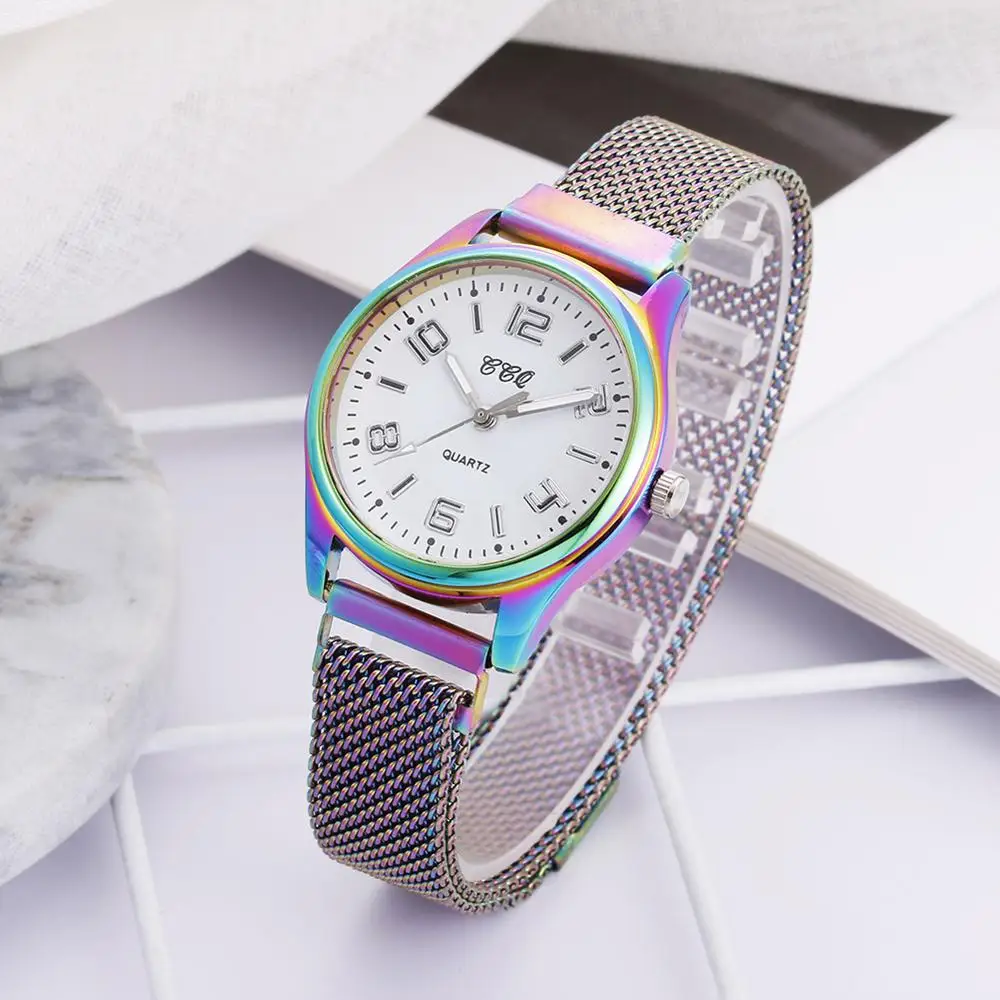 Reloj de cuarzo con hebilla magnética para mujer, esfera Digital de ...