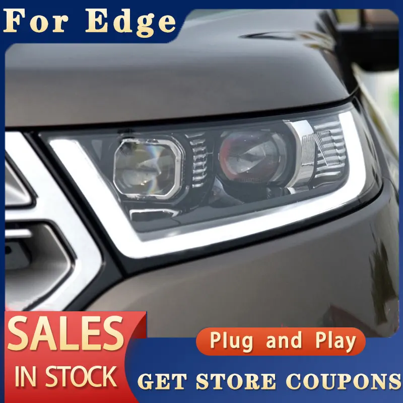 For-Car-Ford-Edge-Head-lights-2015-2019-DRL-Day-Running-Light-LED-Bi ...