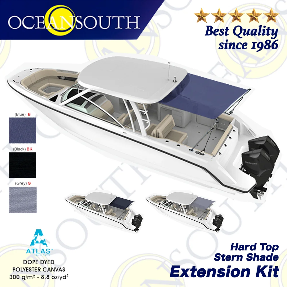 Oceansouth-Hard-Top-Stern-Shade-Extension-Kit-Stainless-Still-Boat ...