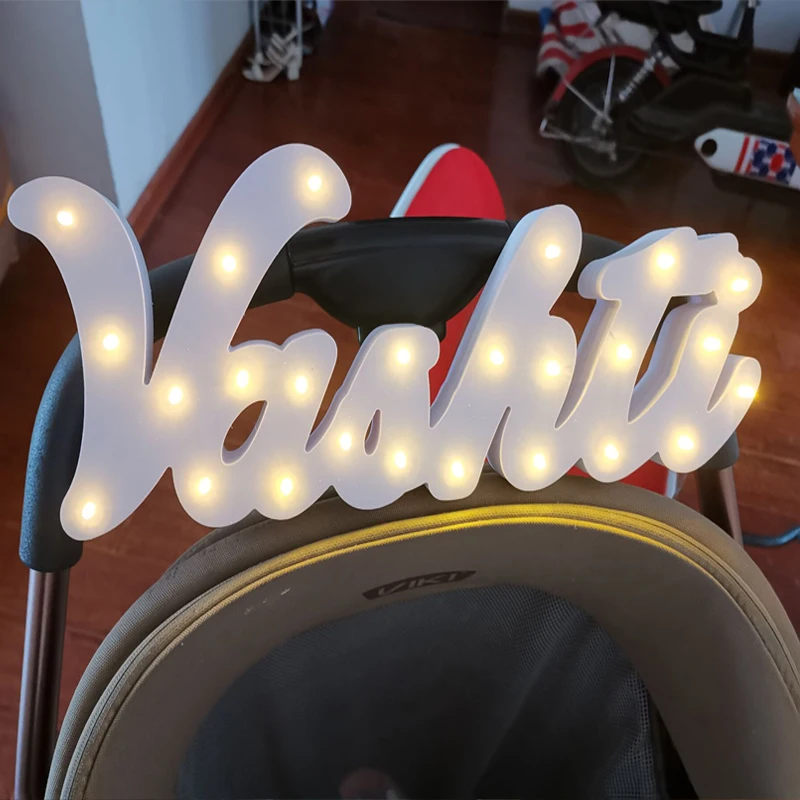 Custom-personalized-name-LED-light-logo-subtitle-light-lit-night-LED ...