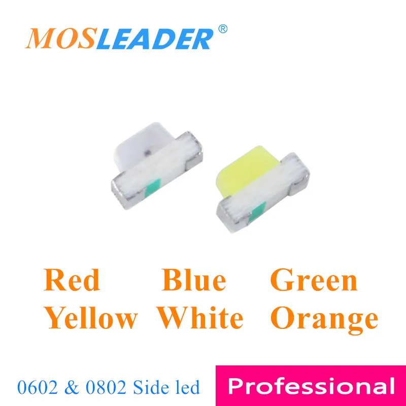 Mosleader-4000-st-cke-SMD-LED-0602-0802-0603-0805-Seite-led-Rot-Blau-Gr ...