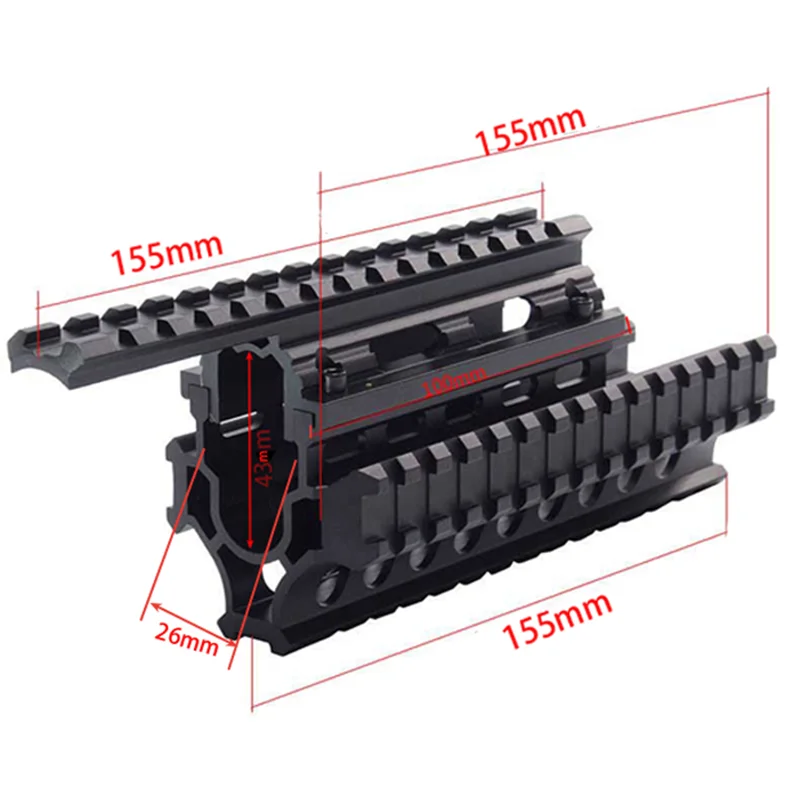 Tactical Picatinny Rail Handguard System And Cover Scope Mount Base For ...