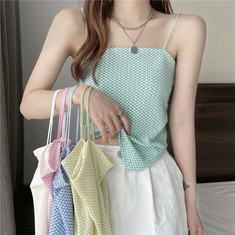 Summer Women Irregular Tank Crop Tops Girls Stretchy Chinese Style ...