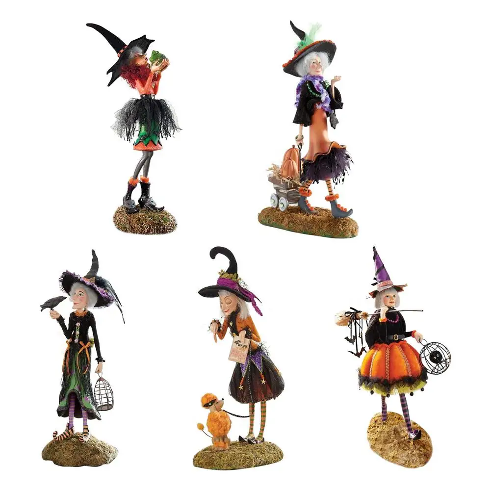 Halloween-Resin-Witch-Figures-Decor-Lovely-Witch-Toy-Collectibles-Doll ...