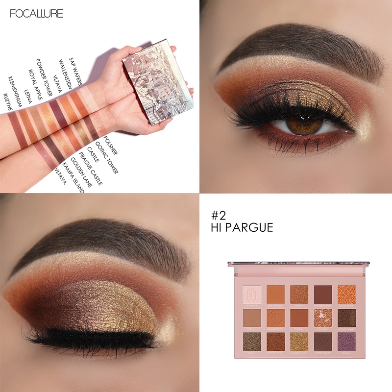 Focallure Glitter Eye Shadow Palette Professional Pigmented Powder ...