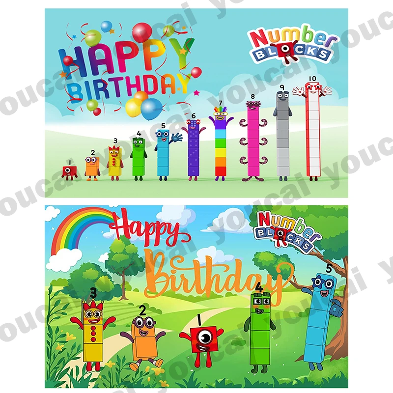 Ready Stock Numberblocks Theme Background Cloth Birthday Party ...