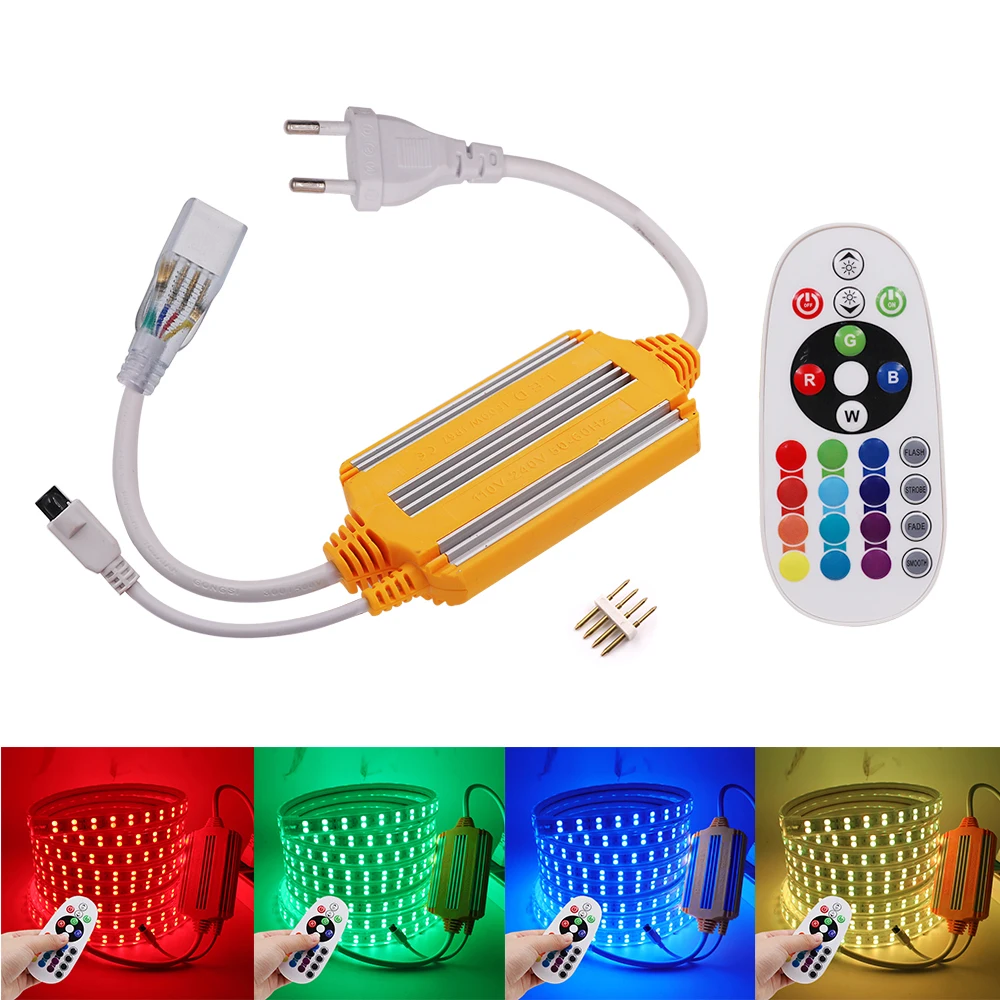 1500w Waterproof Led Rgb Controller With 24 Keys Ir Remote For 2835 ...