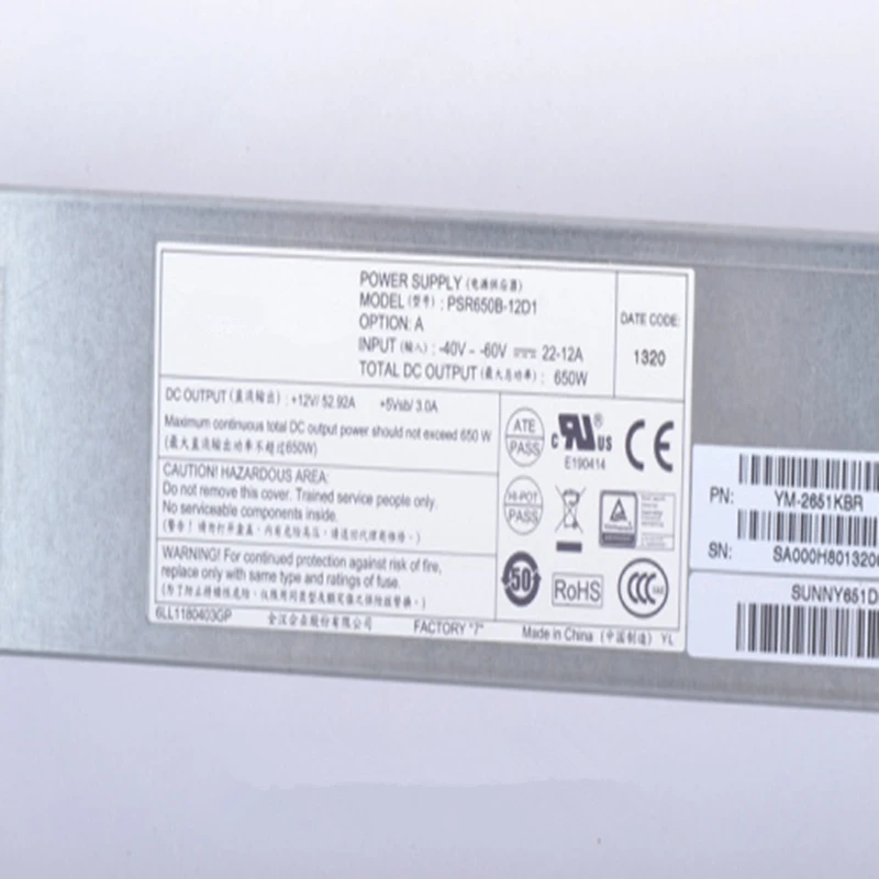 Original PSU For FSP DC 650W Switching Power Supply PSR650B-12D1 YM ...