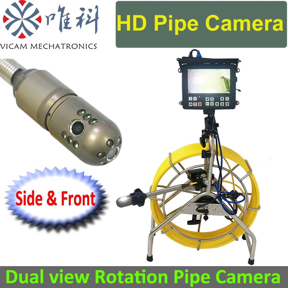 Small Diameter 45mm Rotation Inspection Camera For Sewer Drain Pipe ...