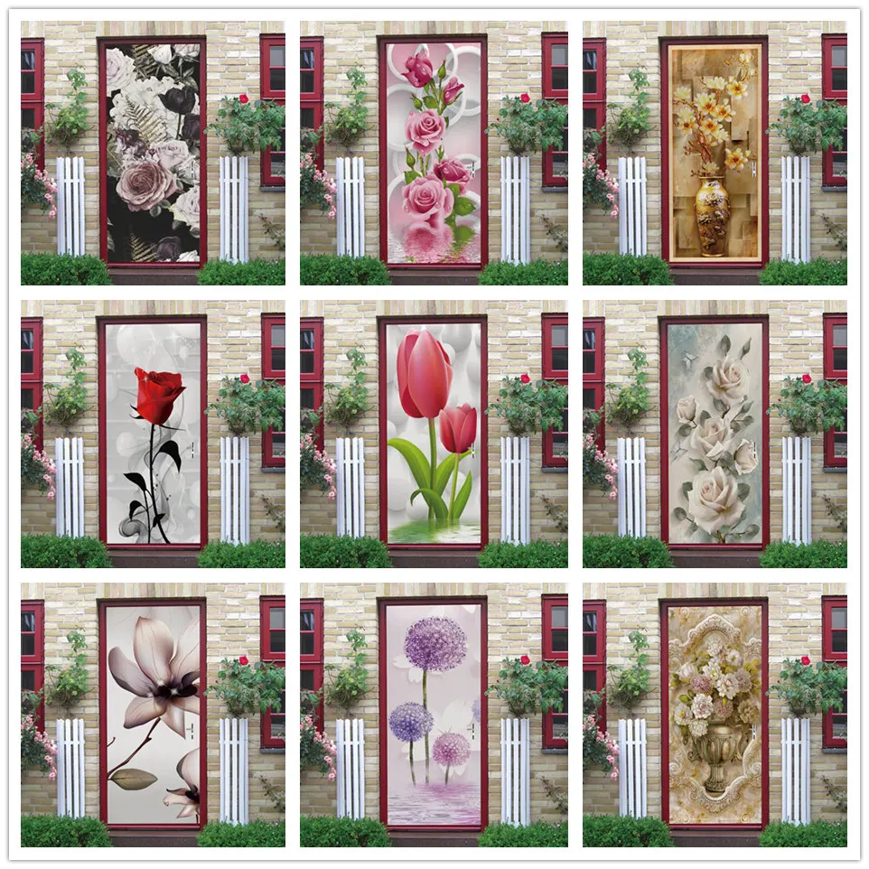 77x200cm-Custom-Size-Door-Sticker-3D-Vinyl-Waterproof-Wallpaper-For ...