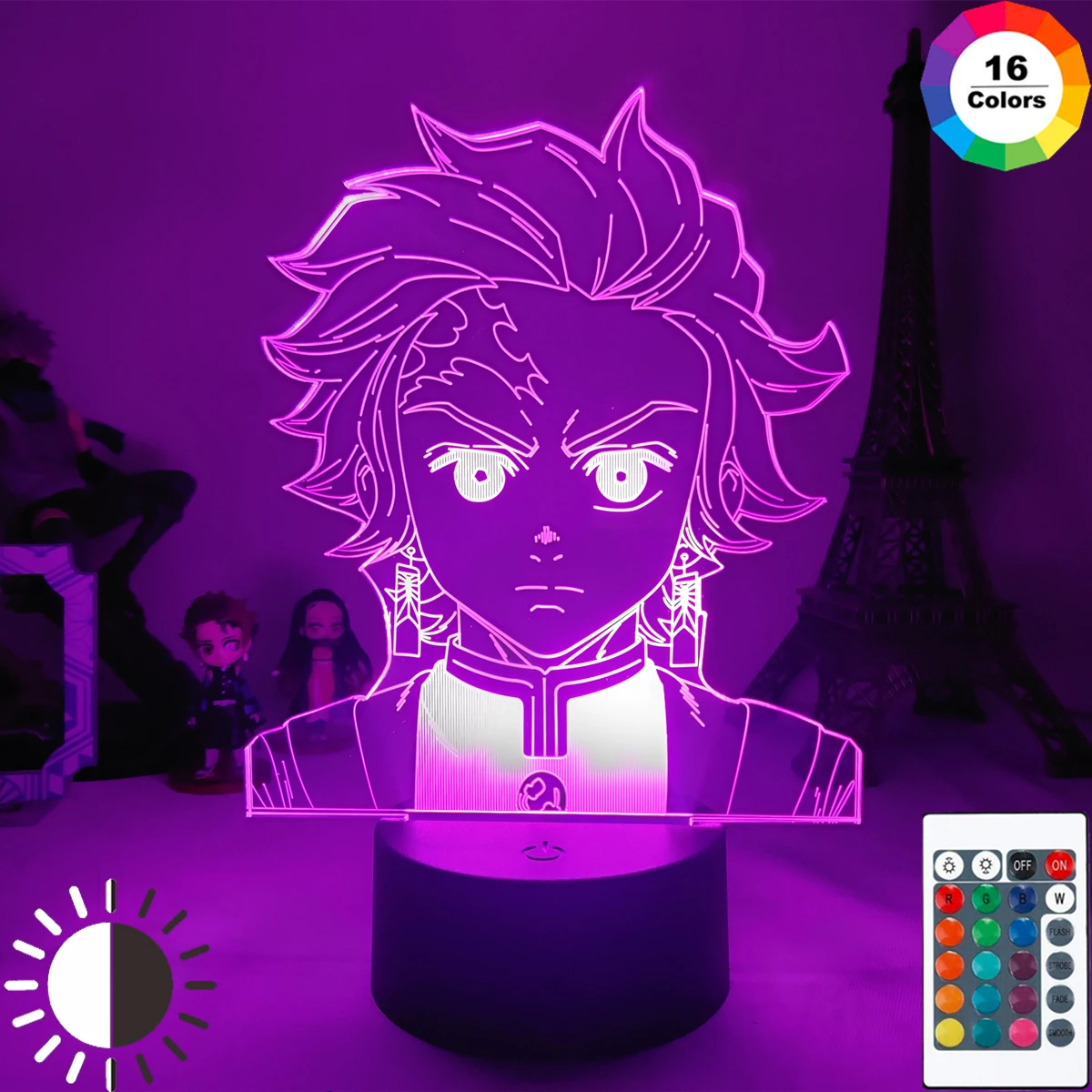 Demon Slayer Kimetsu No Yaiba Rengoku Kyoujurou 3d Led Lamp For Bedroom ...