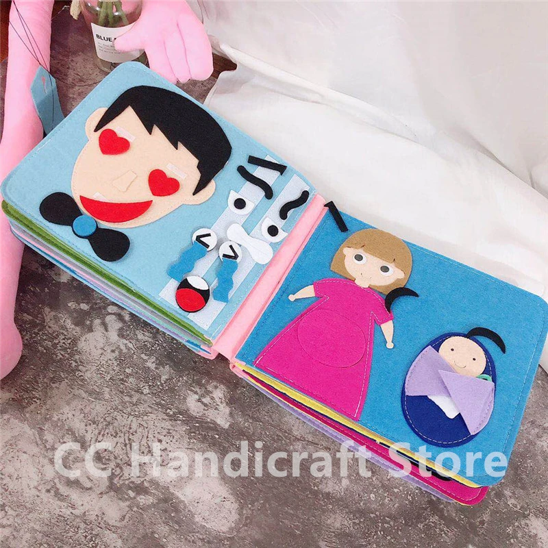 Новинка войлочная ткань для поделок тихая книга готовая книга для детей книга для раннего