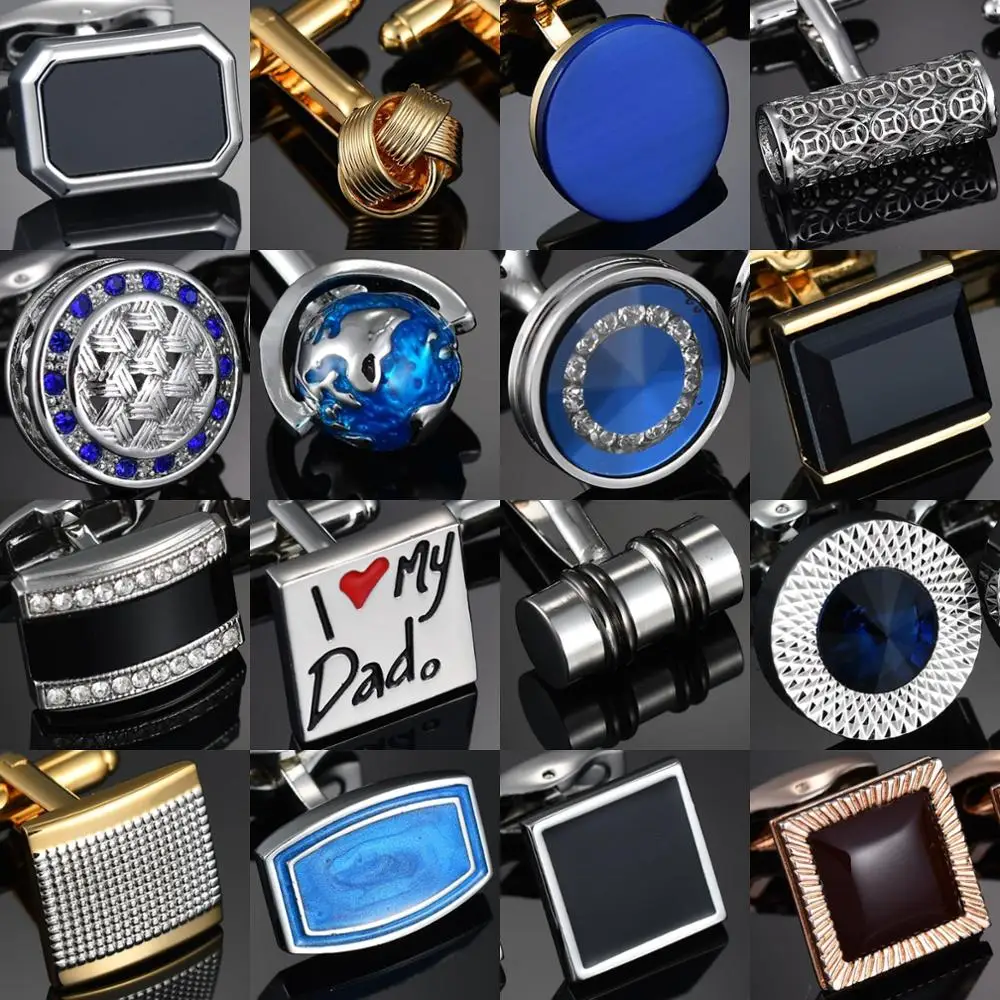 Luxury-High-end-Men-s-Cufflinks-Jewelry-Black-Blue-Crystal-Men-s-French ...