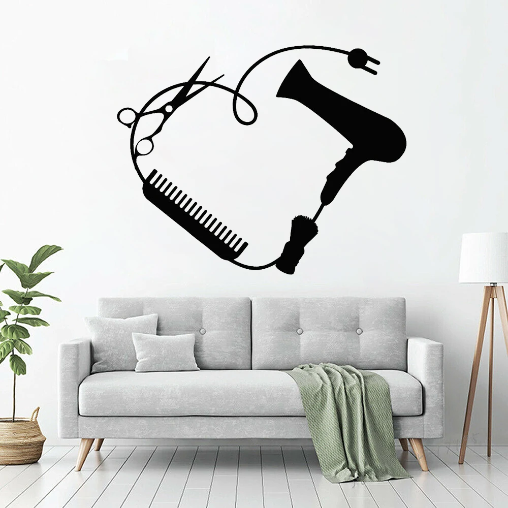 Barber Hair Dresser Shears and comb vinyl decals Paper & Party Supplies ...