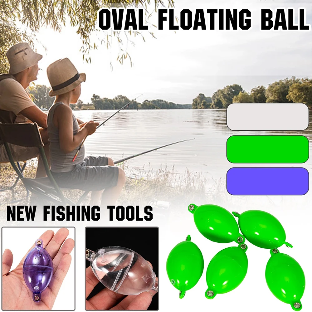 ABS-Plastic-Green-Purple-Transparent-Sea-Fishing-Fishing-Float-Balls-Bubble-Floats-Tackle-Seven ...