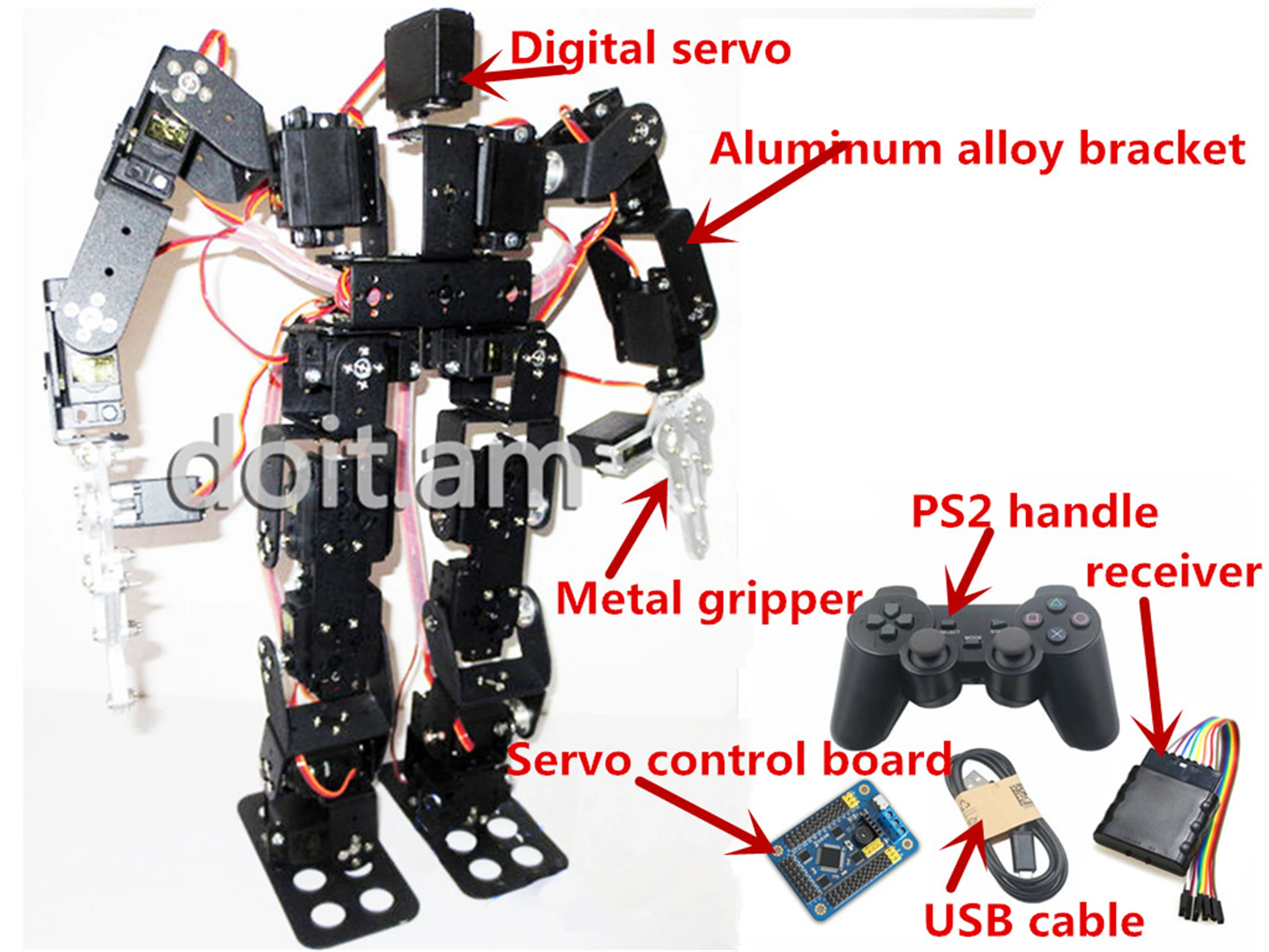 Wireless-Control-19-Degrees-Of-Freedom-Humanoid-Dance-Robot-Biped-Walking-Robotic-PS2-Handle ...