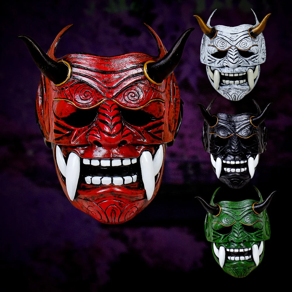 Samurai Scary Prajna Full Face Cosplay Mask - AllCosplay.com