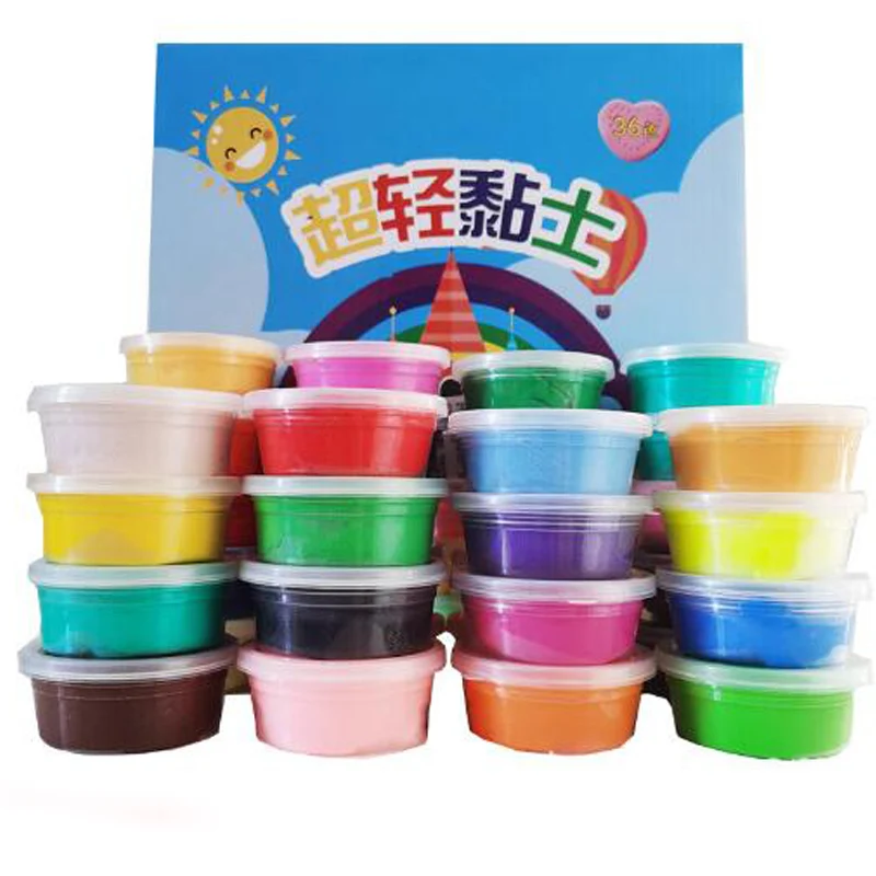 Children Toys 12 24 Color Play Dough DIY Plasticine Polymer Magic Clay ...