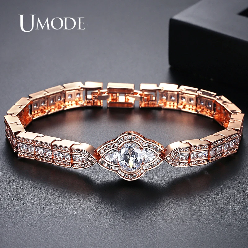 UMODE-Luxury-Watch-Shape-Zirconia-Tennis-Bracelets-for-Women-NEW-Femme ...