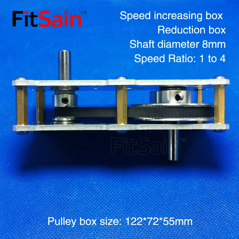Fitsain-1-4-synchronous-pulley-belt-pulley-double-axle-reducer-gearbox ...