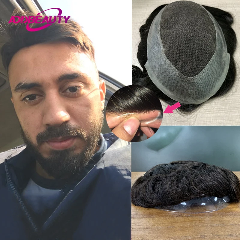 Swiss Lace Wig Human Hair Men | Lace Hair System Unit | Toupee Hair Men ...