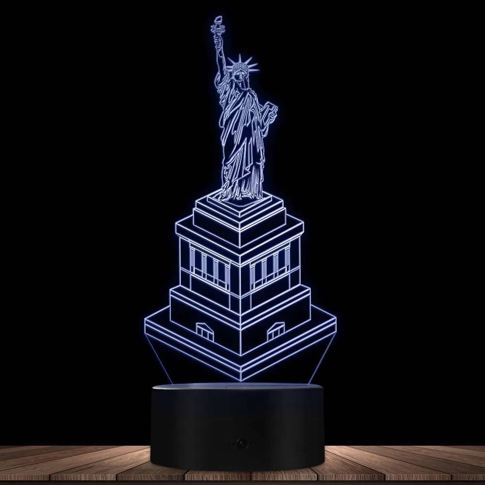 Statue-of-Liberty-World-Famous-Landmarks-3D-illusion-Night-Lamp-New ...