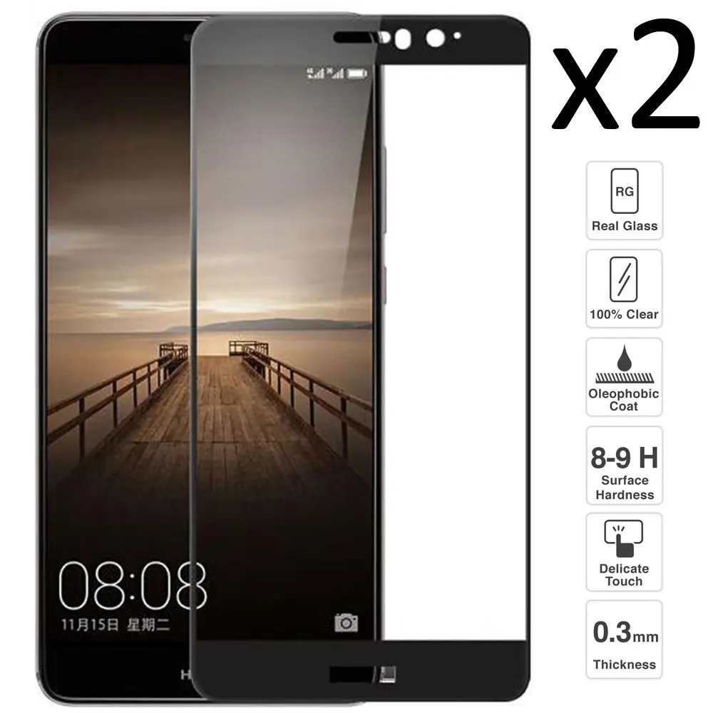 [2 Unidades] Huawei Mate 9 , Protector pantalla completa cristal templado, full, antigolpes ...