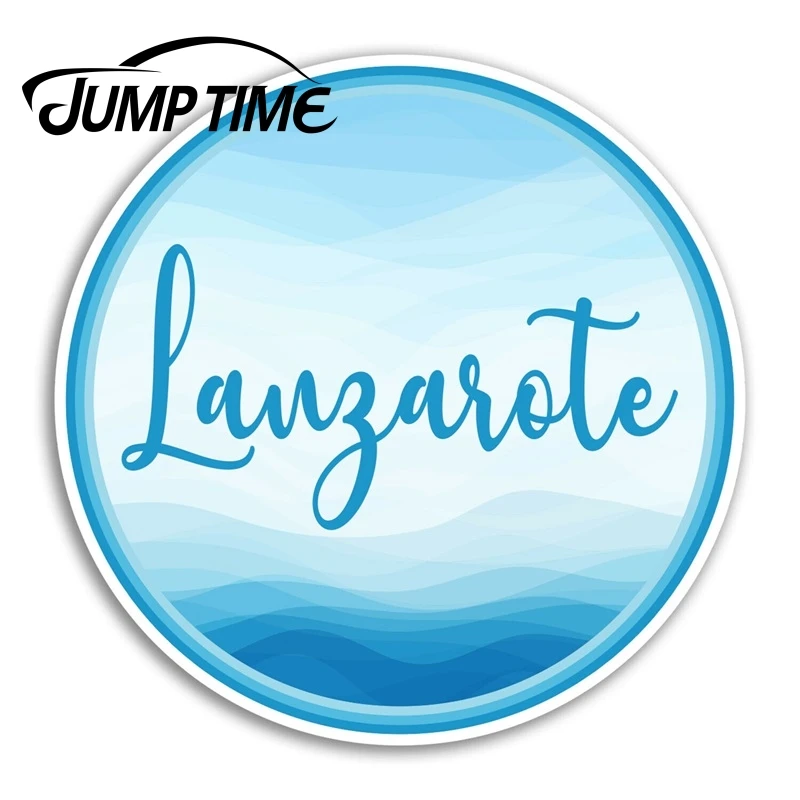 Jump-Time-Lanzarote-Vinyl-Stickers-Blue-Travel-Sticker-Laptop-Luggage ...