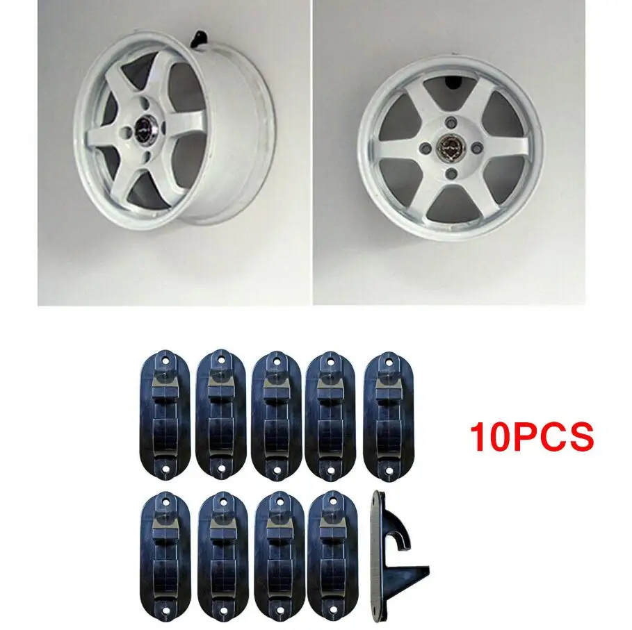 10pcs-Tire-Wheel-Rim-Hub-Hanging-Plastic-Black-ABS-Hook-Holder-Shop ...