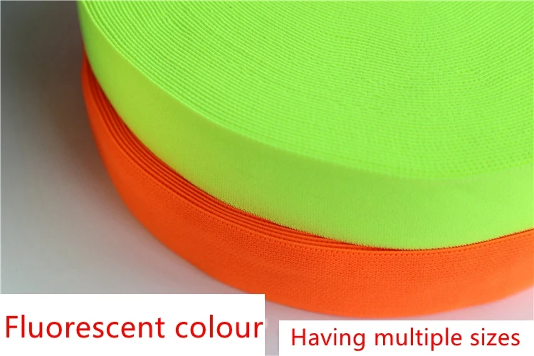 Fluorescent colour Elastic Bands 25~50MM Elastic Ribbon Clothing Bags ...