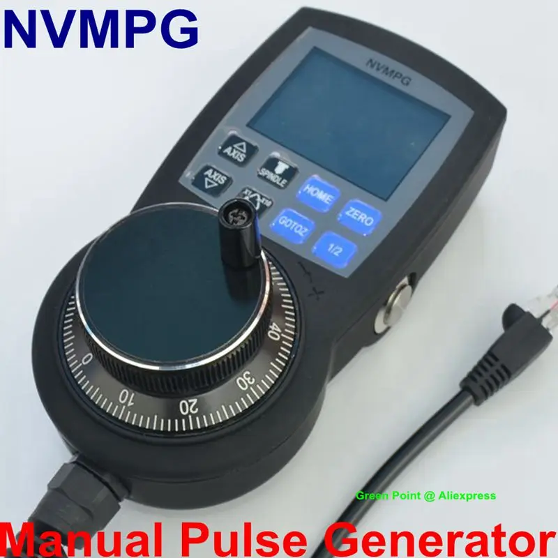 Brand New NVMPG CNC 6 Axis MPG Mach3 Manual Pulse Generator With Handwheel & LCD Full Serial ...