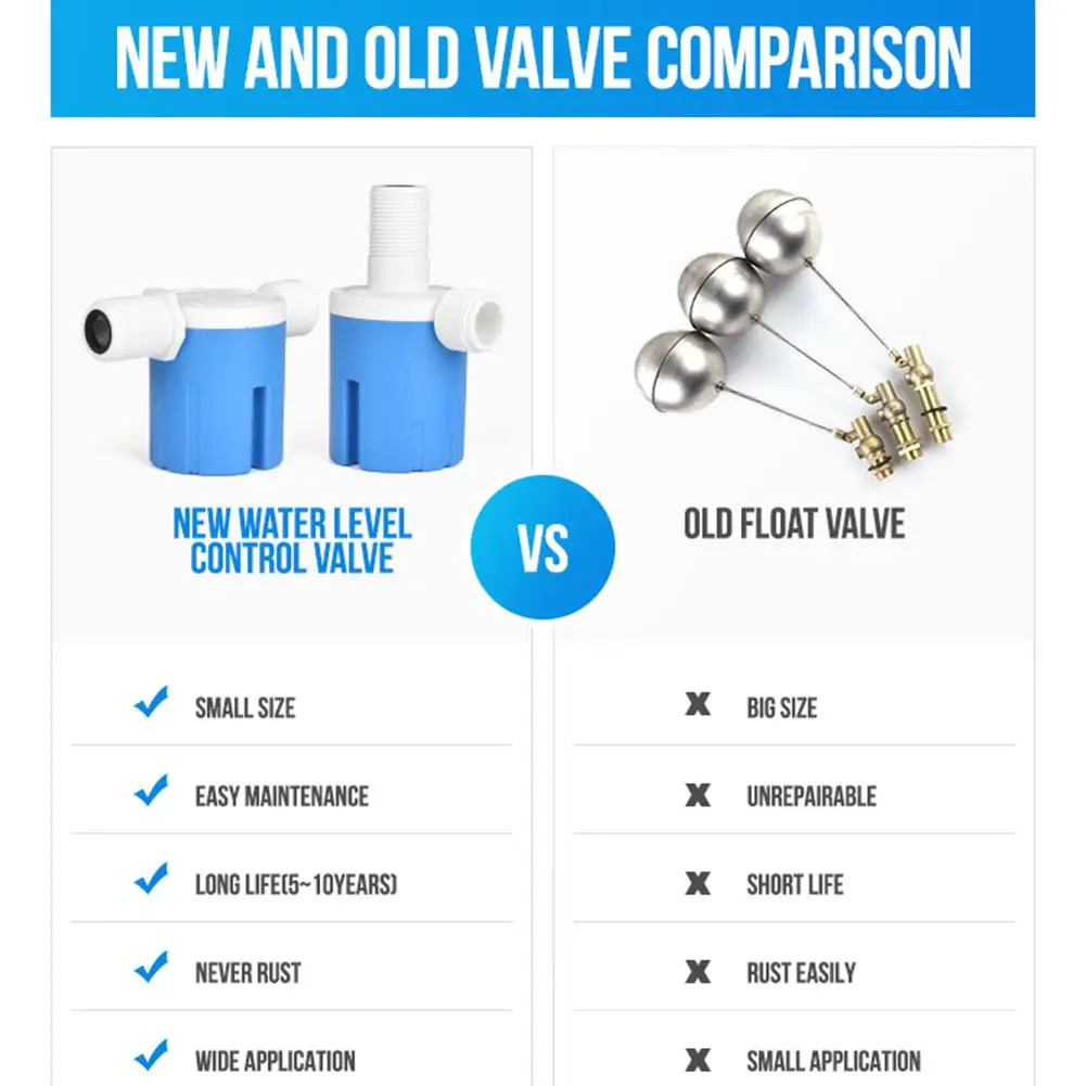 1/2" Automatic Water Level Control Valve External Float Valve Water ...