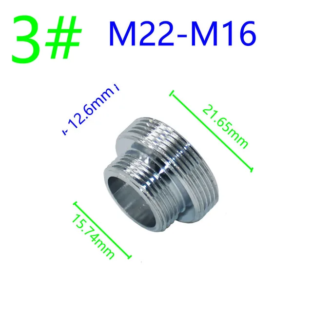 Silver 1/2" M16 M17 M18 M19 M20 M22 M24 M28 M32 Thread Connector Brass ...