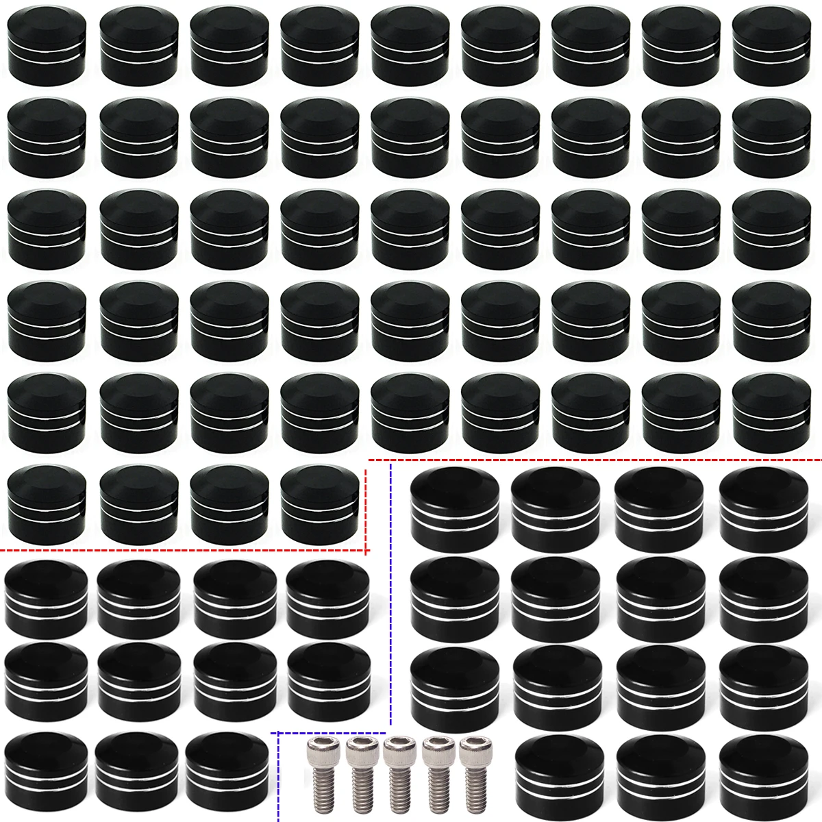 75pcs-Toppers-Bolt-Covers-Kit-Motorcycle-Engine-Rocker-Screw-Caps ...