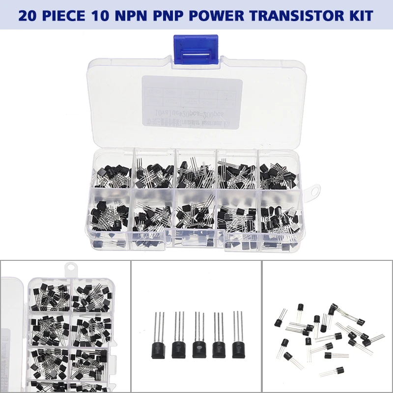 200pcs Npn Pnp Power Transistor Kit Box High Quality Bc337 Bc327 2n2222 ...