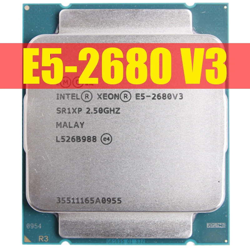 Intel Xeon E5 2680 V3 Processore SR1XP 2.5Ghz 12 Core 30MB Socket LGA ...