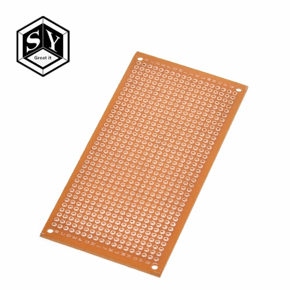 Satu Sisi Wholesale Universal 5X10 Cm Solderless PCB Uji Papan Tempat ...