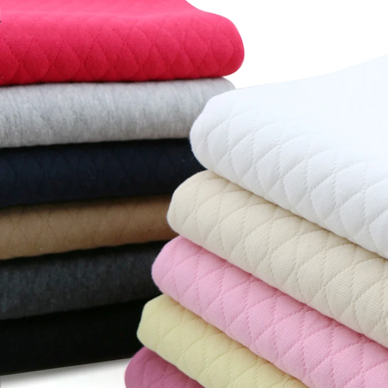 Tela gruesa acolchada con diamantes para bebé, tejido Jacquard de punto ...