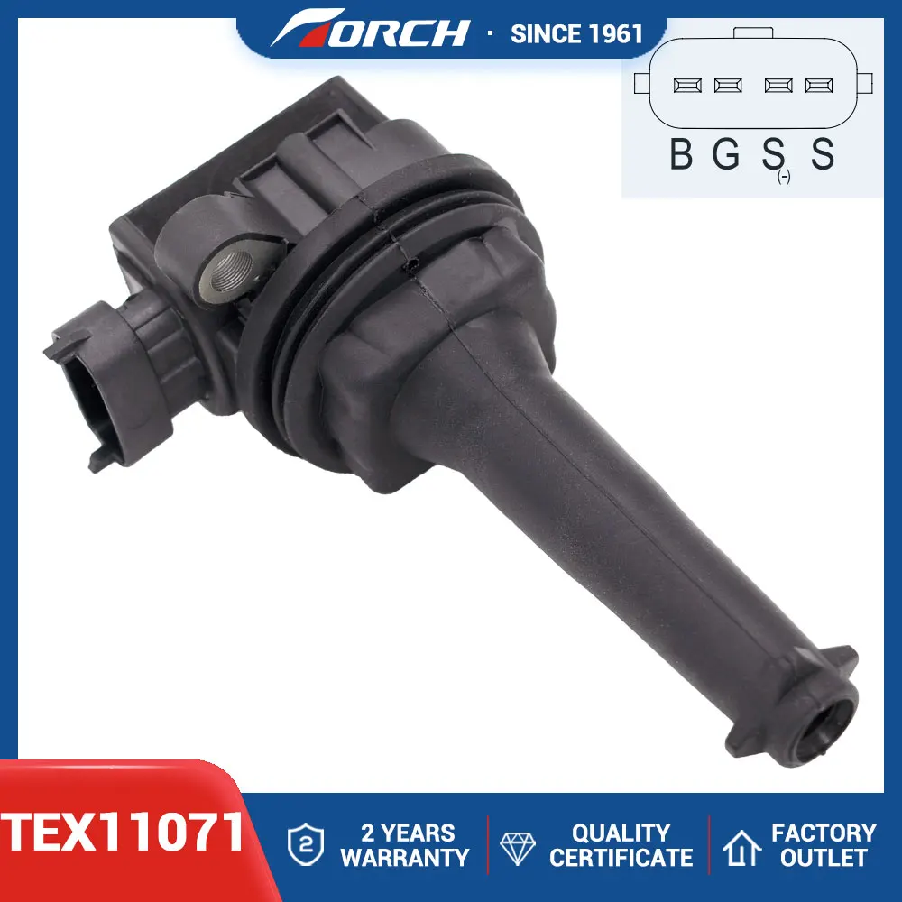 1PCS-Ignition-Coil-Torch-TEX11071-Replace-for-Volvo-9125601-30713416 ...