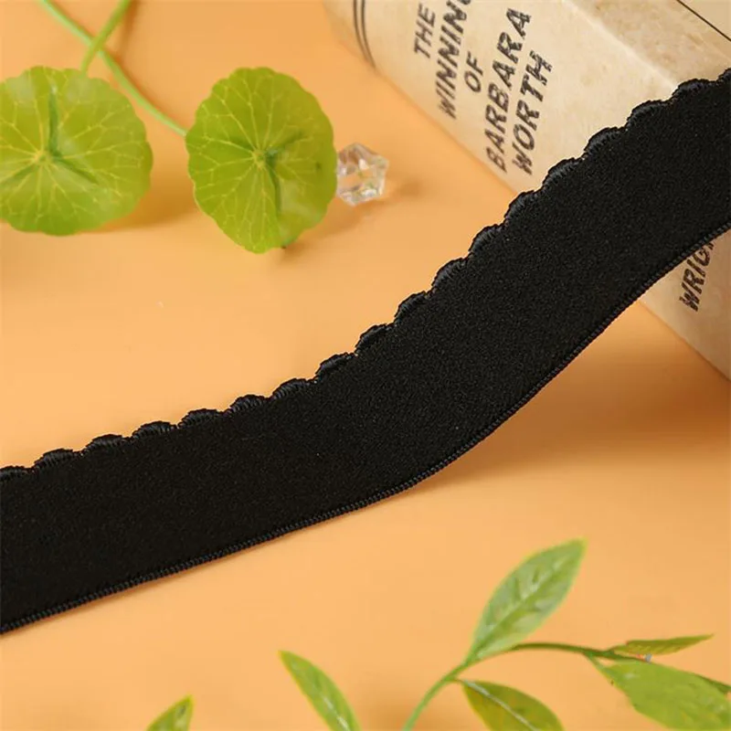 10-Yards-Wave-Velvet-Elastic-Band-15mm-20mm-Black-White-For-Underwear ...