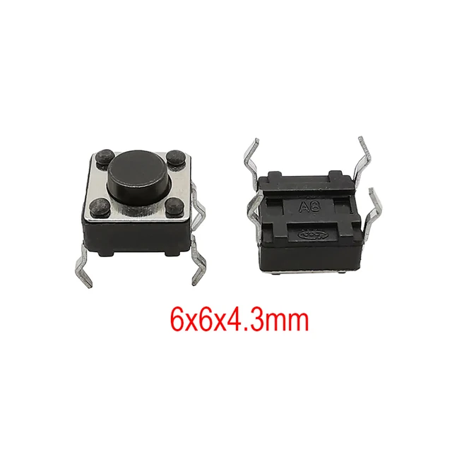 50Pcs 6x6mm Tactile Tact Mini Push Button Switch PCB Panel Momentary ...