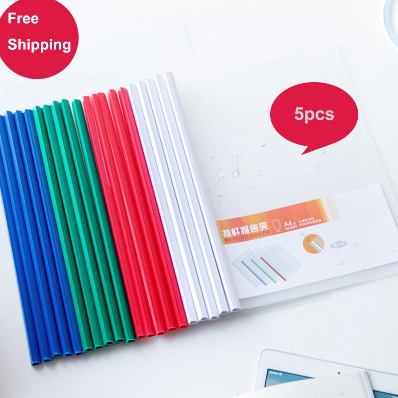 5-Pieces-A4-Report-Clip-Transparent-Sucker-Rod-Report-Clip-Color-Folder ...