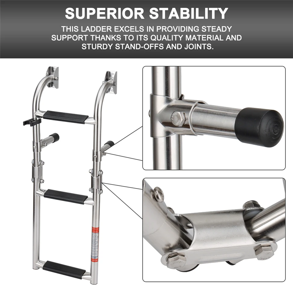 Boat Ladders GARELICK 3-Step Under Platform Sliding Lock Ladder - West ...