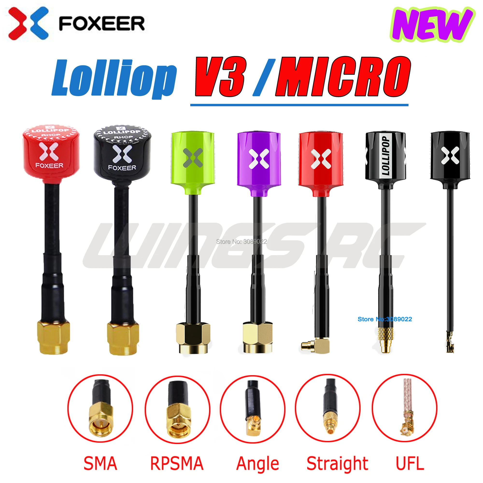 Upgraded Version Foxeer Antenna Micro Lollipop V4 / V3 Fpv Antenna 5.8g ...