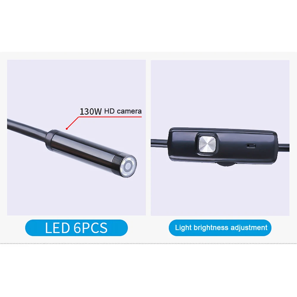 Caméra endoscopique LED 7mm étanche, Mini 1m, Micro Endoscope USB ...