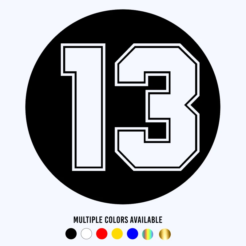 CK2716-20-30-40-50-cm-Number-13-funny-car-sticker-vinyl-decal-car-auto ...