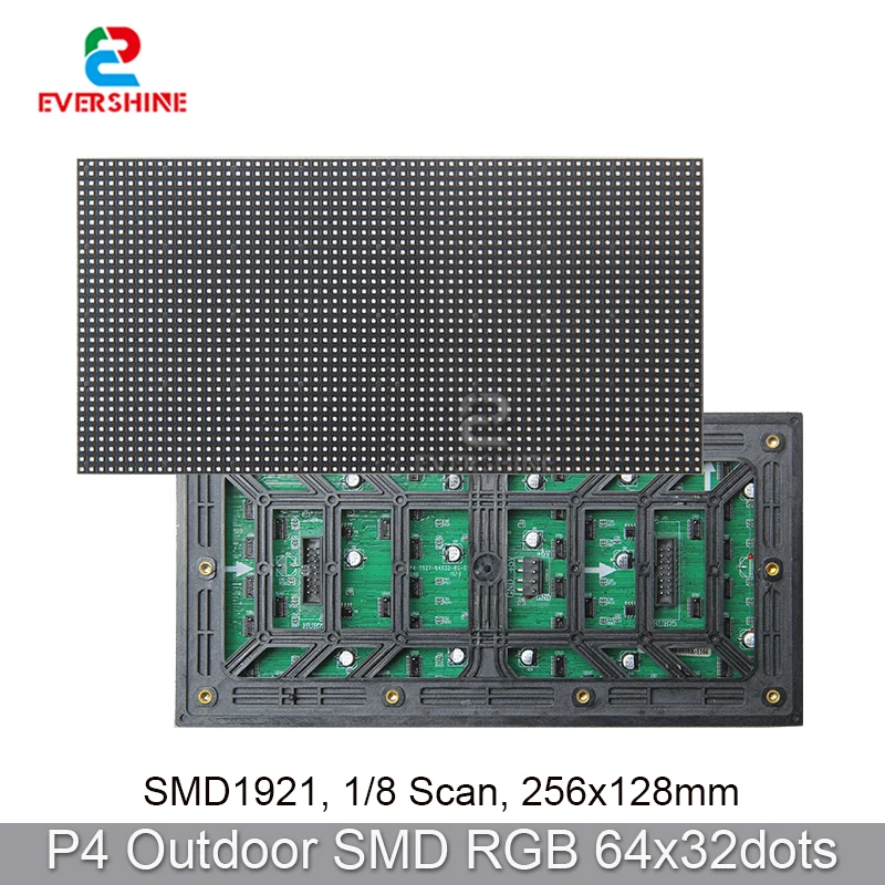 Panel Matrix P4 Outdoor RGB Voll Farbe Smd1921 256x128mm 64x32Dots 1/8s Led Display modul|LED ...