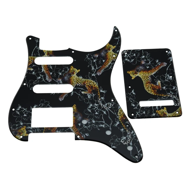 13-hole Pickguard 13-Hole Precision Bass Pickguard - 3D Printed Leopard ...