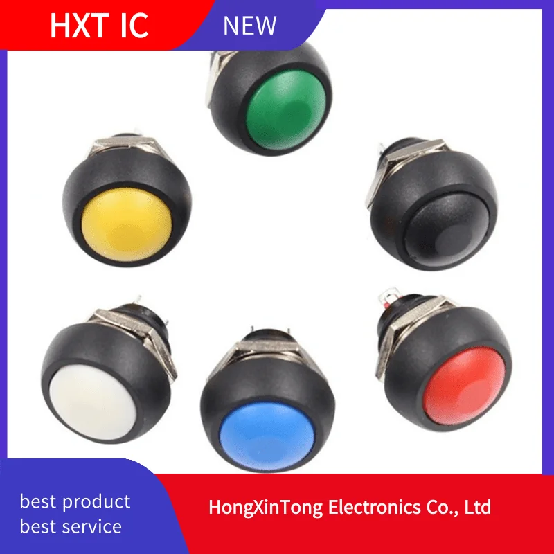 10PCS-LOT-Mini-Switch-12mm-1A-waterproof-switch-PBS33B-12v-Black-white ...