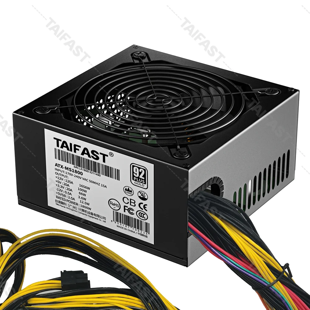 Taifast fuente de alimentación ATX de alta eficiencia, 1800W, pico psu ...